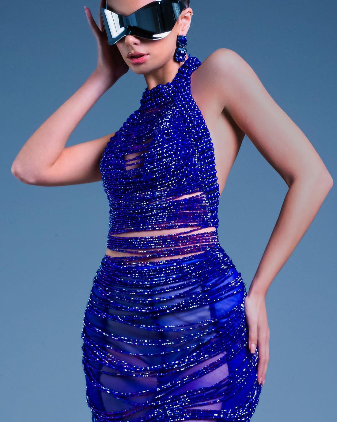 Lilyana Luxury Royal Blue Evening Dress – D&D Clothing