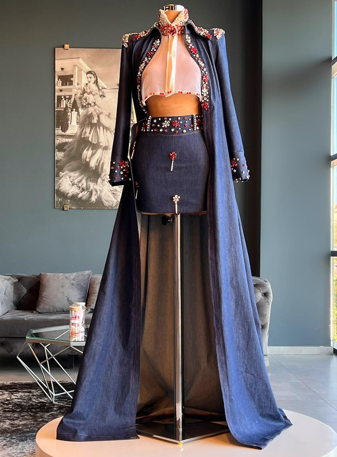 Samara High Neck Beautiful Evening Dress Evening Dress – D&D Clothing