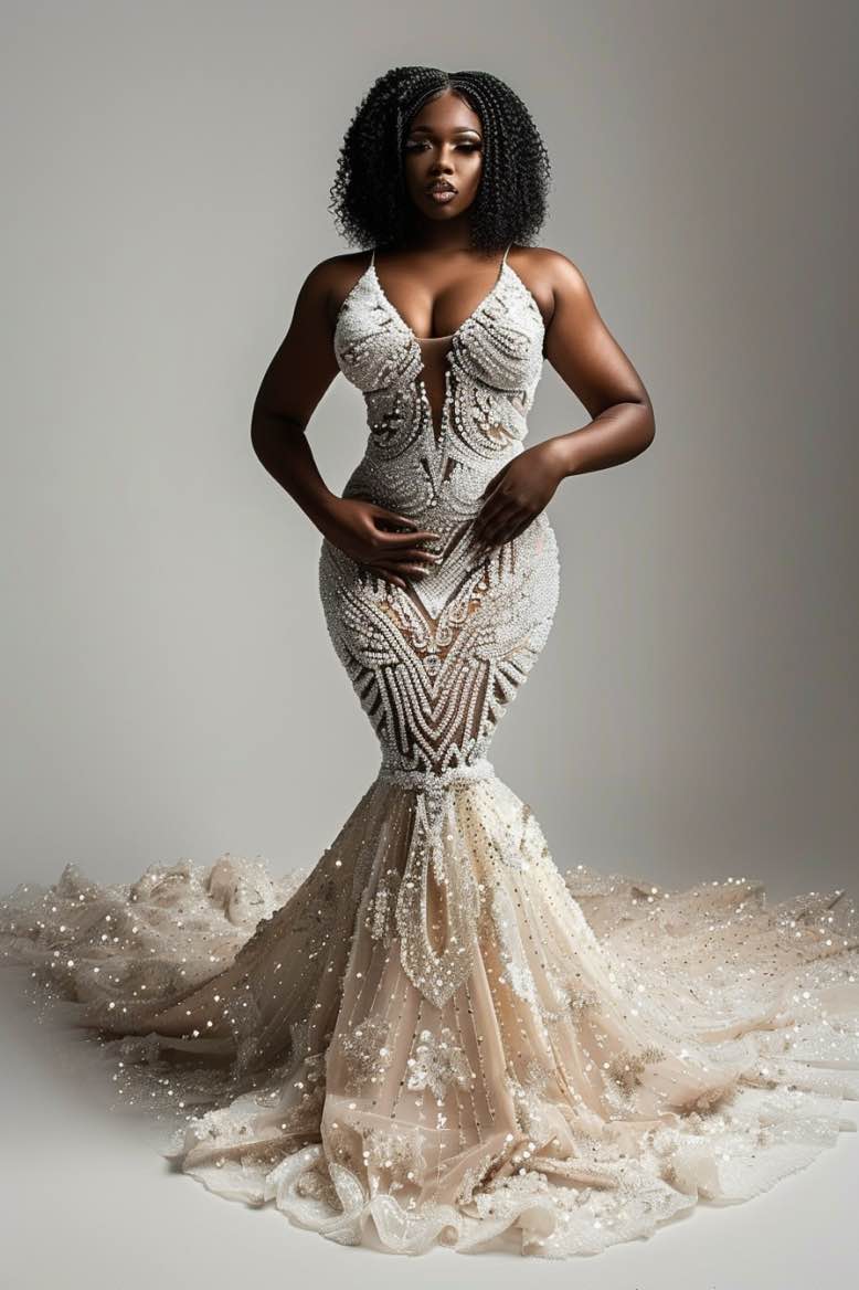 Stella Elegant white Mermaid Gown Wedding Dress – D&D Clothing