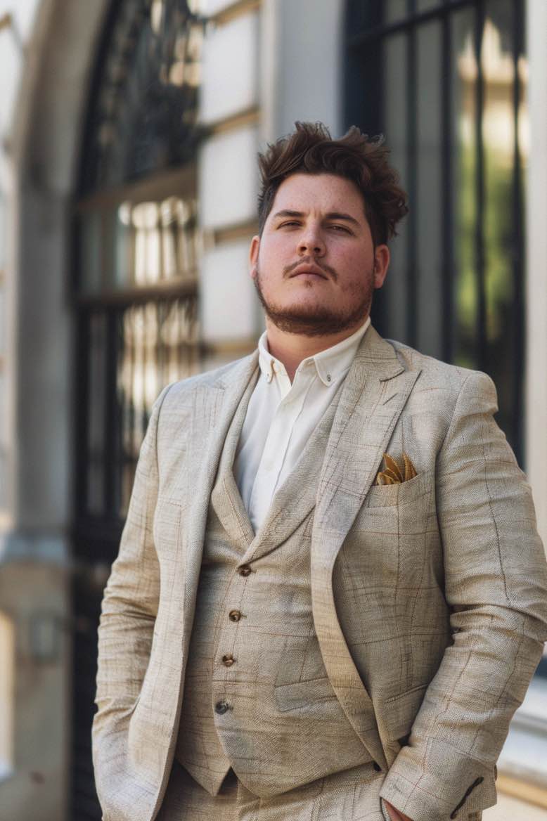 Orson Royal Gentleman Cream Plus Size Men Beautiful Suit – D&D Clothing