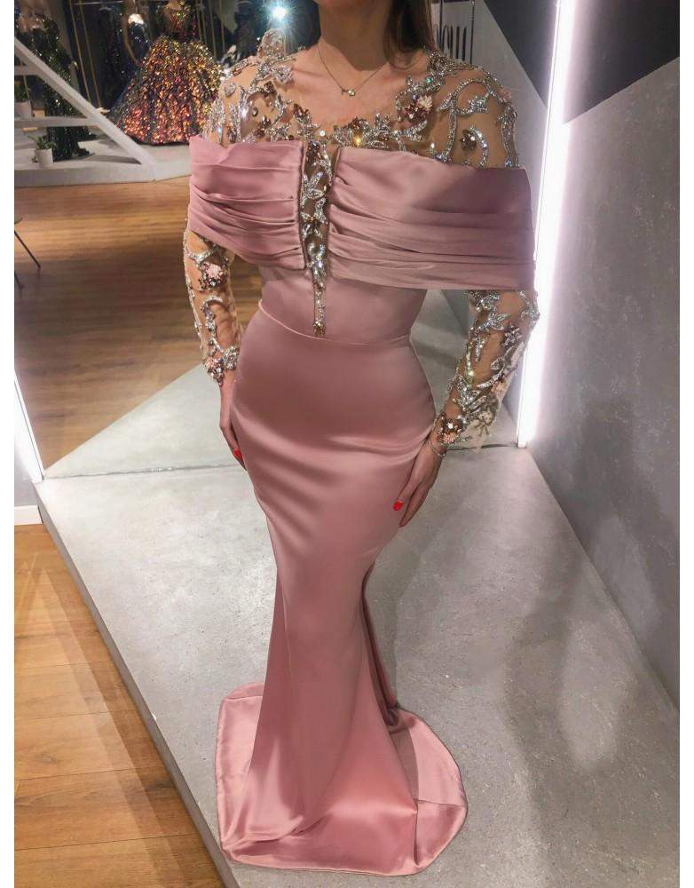 Luxury Evening Dress Blush – D&D Clothing