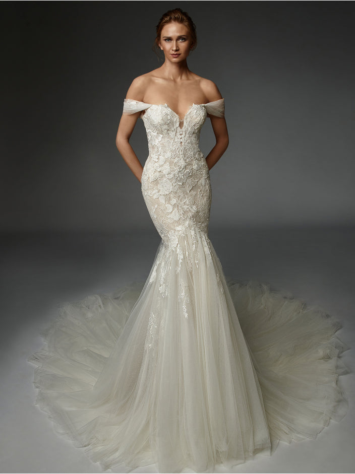 Conspicuous White Wedding Dress| Wedding Gowns – D&D Clothing