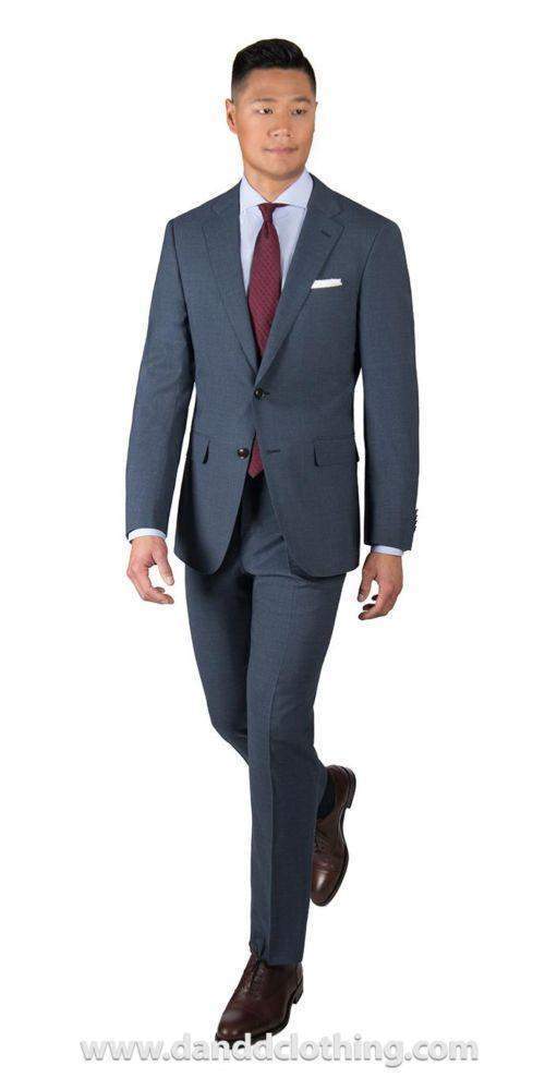 Slate Blue Suit – D&D Clothing