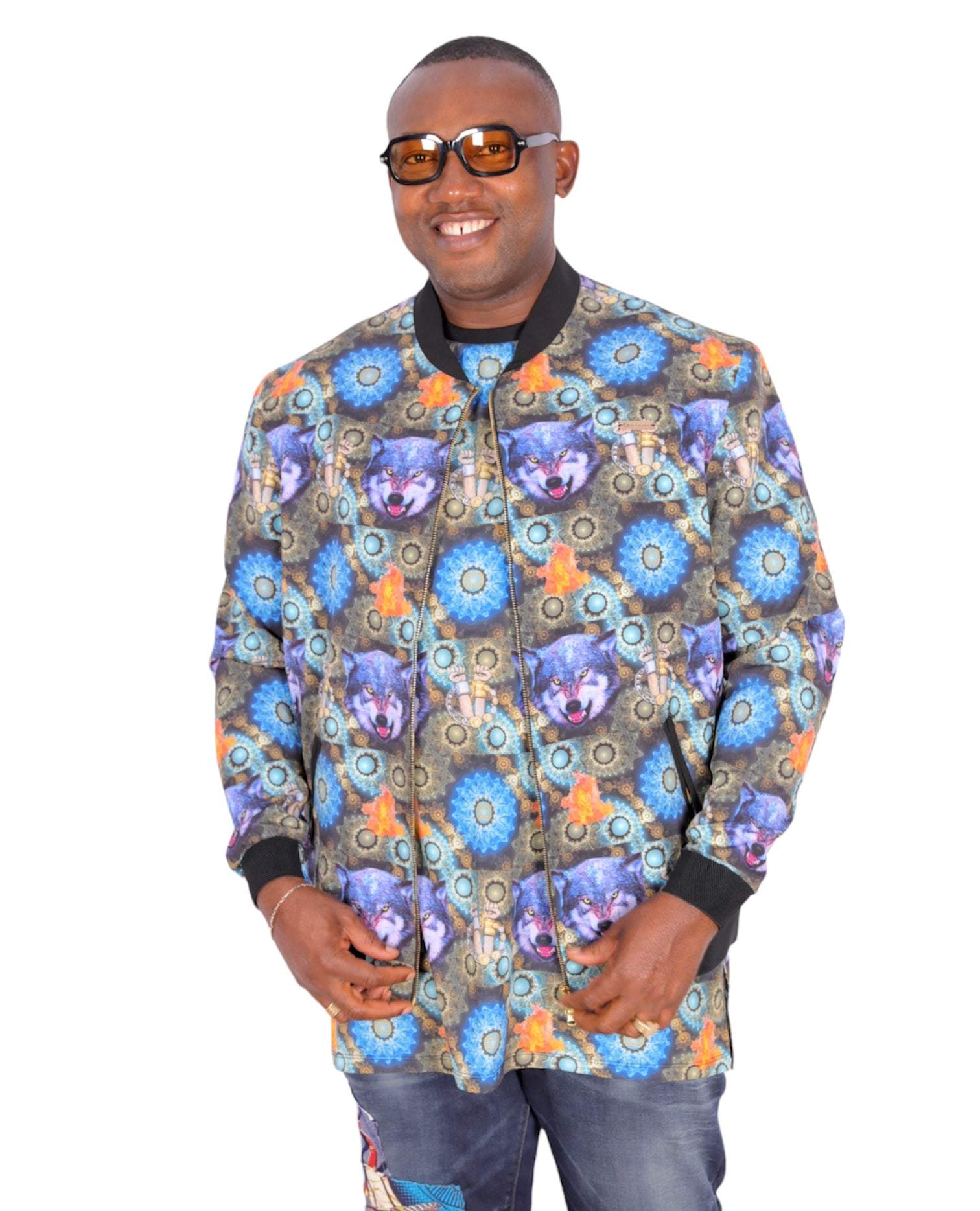 African Ankara Jacket White | African Wear for Men | African Jackets ...