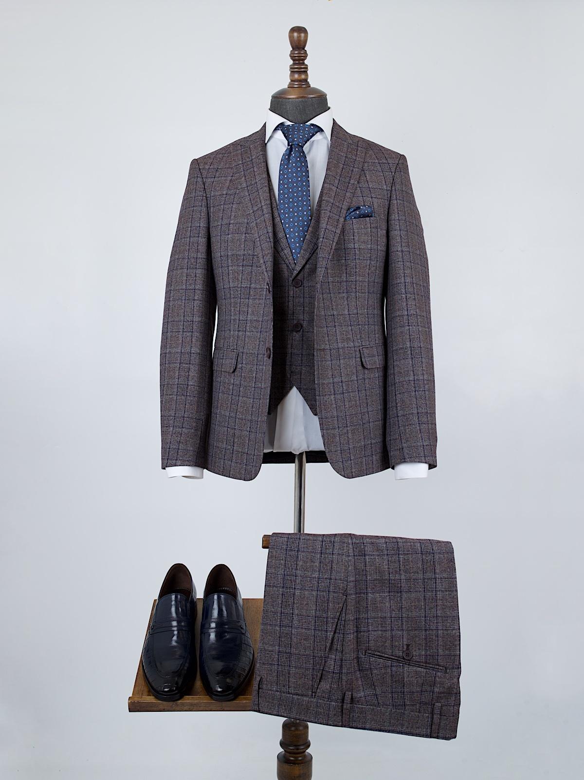 Coffee Stripe 2 Custom Bespoke Men Suit Tailored – D&D Clothing